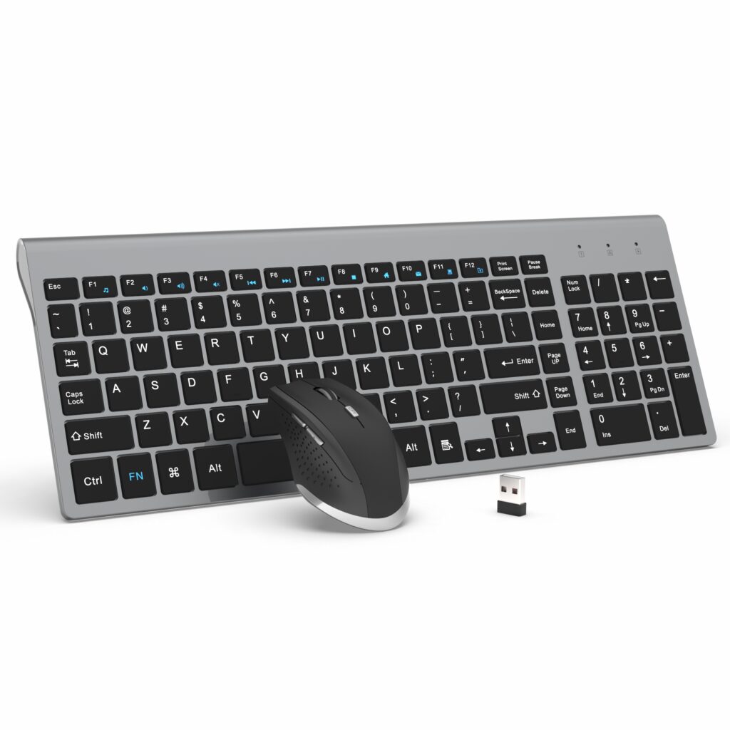 Wireless Keyboard and Mouse Combo Slim Wireless Keyboard with Numpad ...